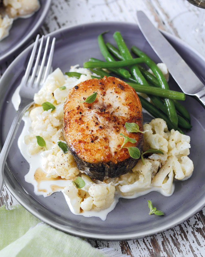 Recipe of the Week: Fish with Oregano Butter and Cauliflower Purée ...